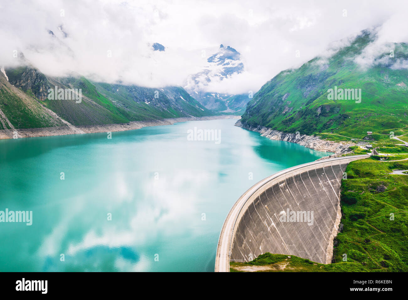 Mooserboden Reservoir Dam Kaprun Austria High Resolution Stock ...