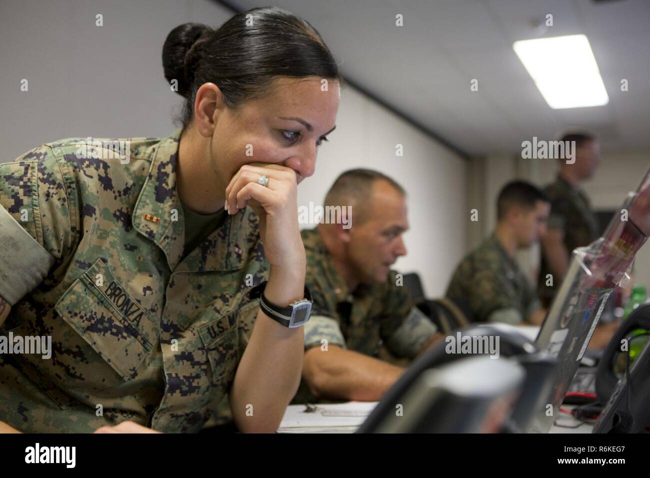 Chief Warrant Officer Mary Anne L. Bronza, an aviation ground support ...