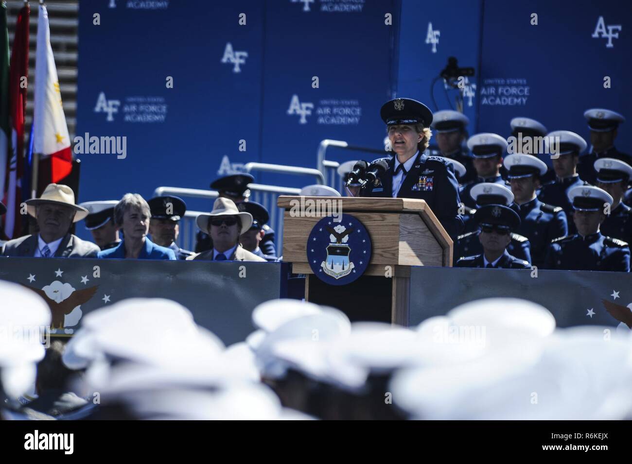 Lt. Gen. Michelle Johnson, Air Force Academy superintendents, addresses ...