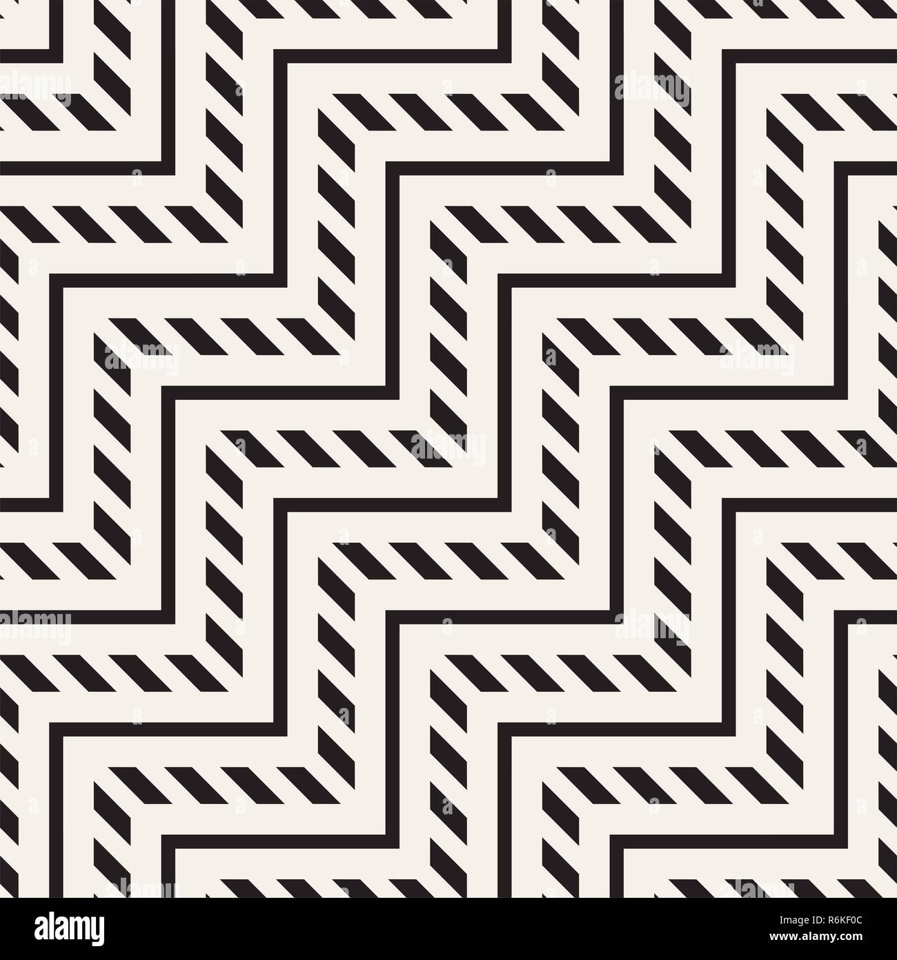 Vector Seamless Zigzag Line Pattern Abstract Stylish Geometric Background Repeating Lattice