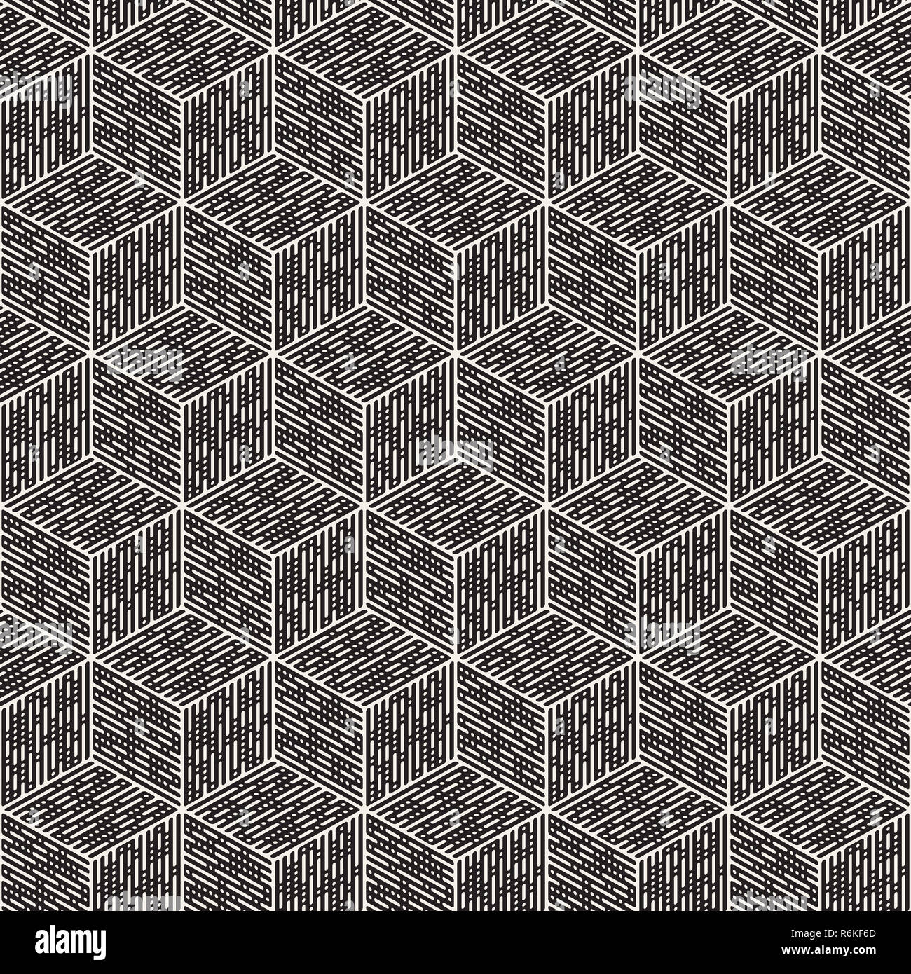 Vector seamless stripes pattern. Modern stylish texture with monochrome ...