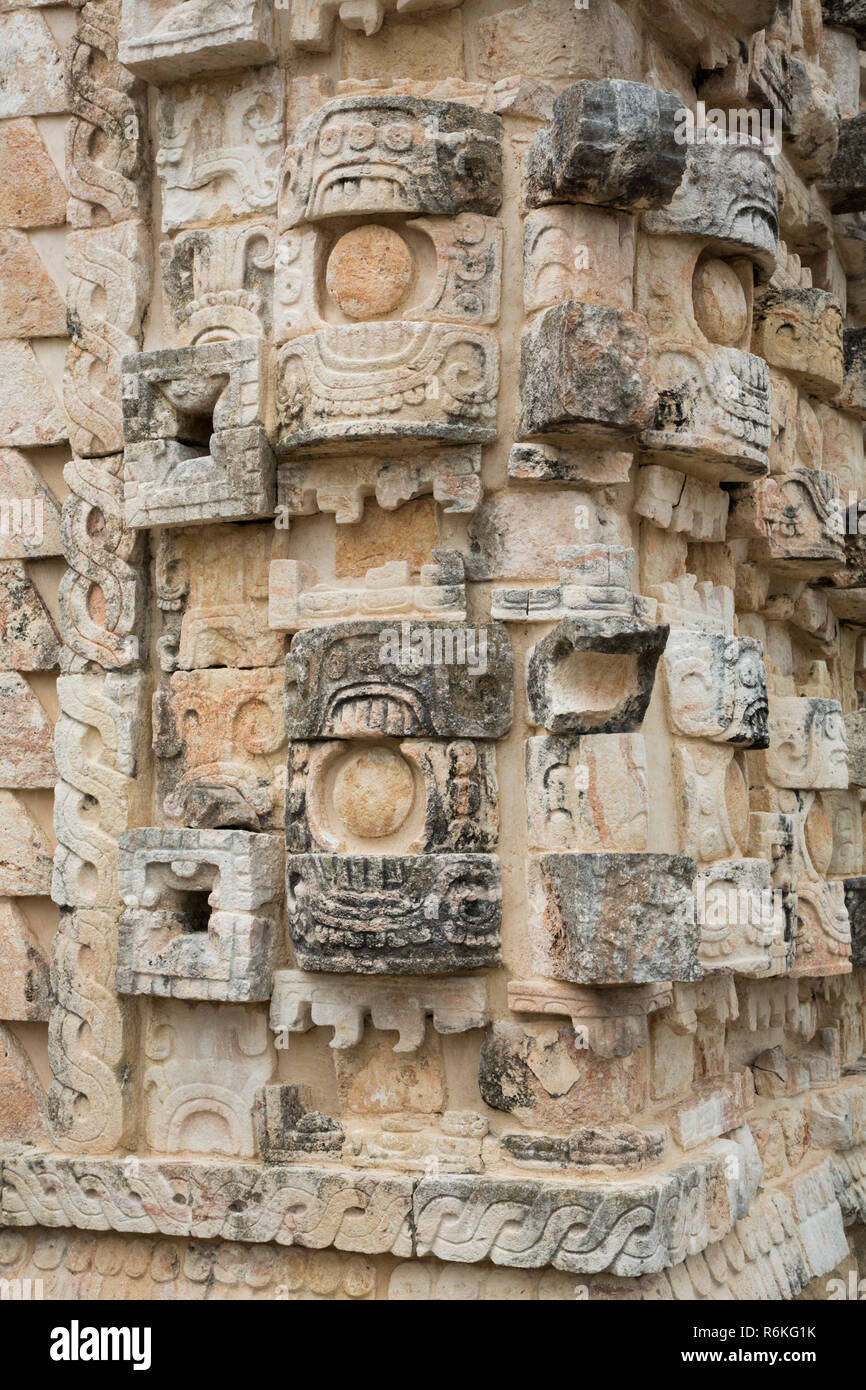 Palace of the Masks (Codz Poop), Kabah Archaeological Site, Mayan Ruins ...