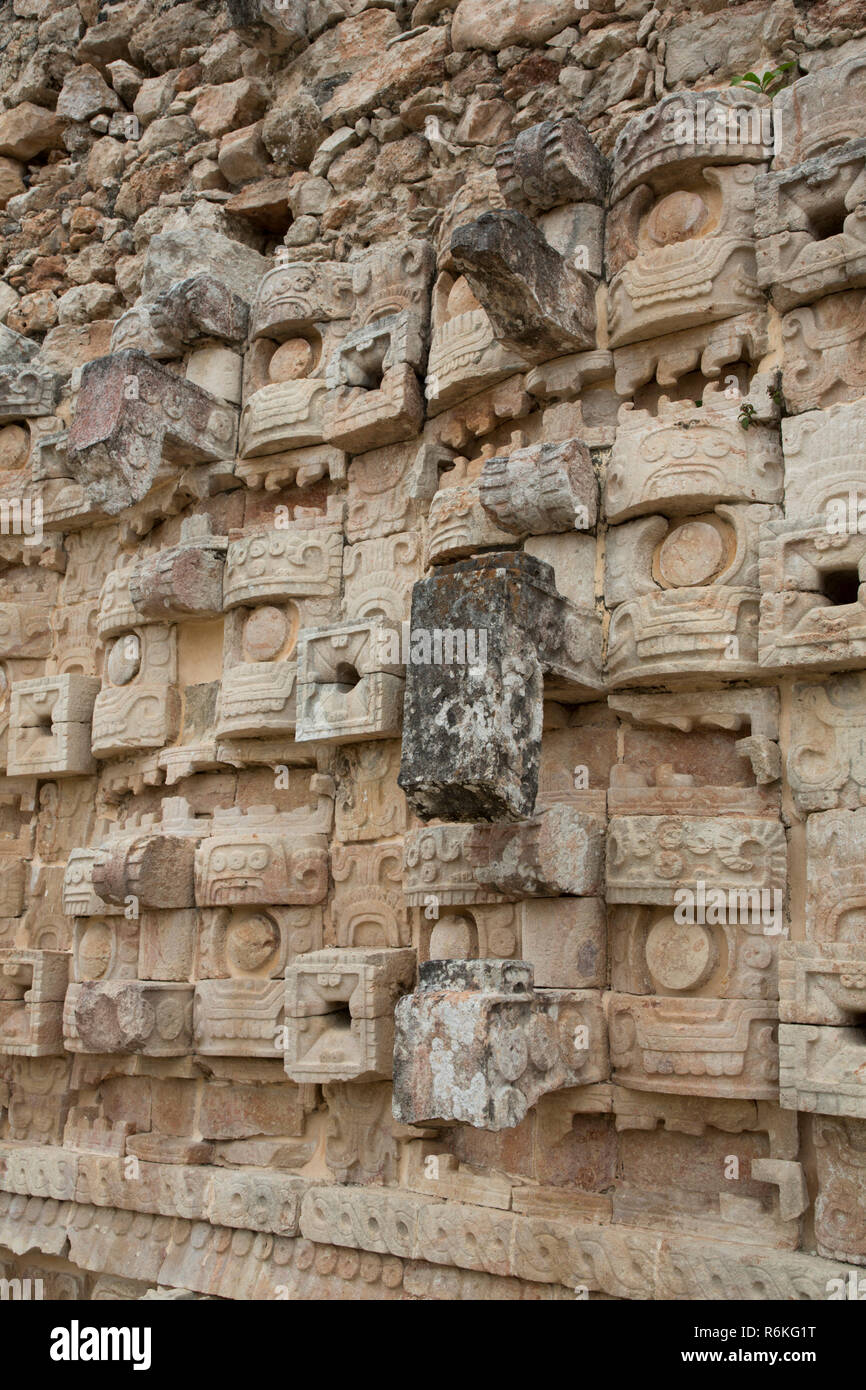 Palace of the Masks (Codz Poop), Kabah Archaeological Site, Mayan Ruins ...
