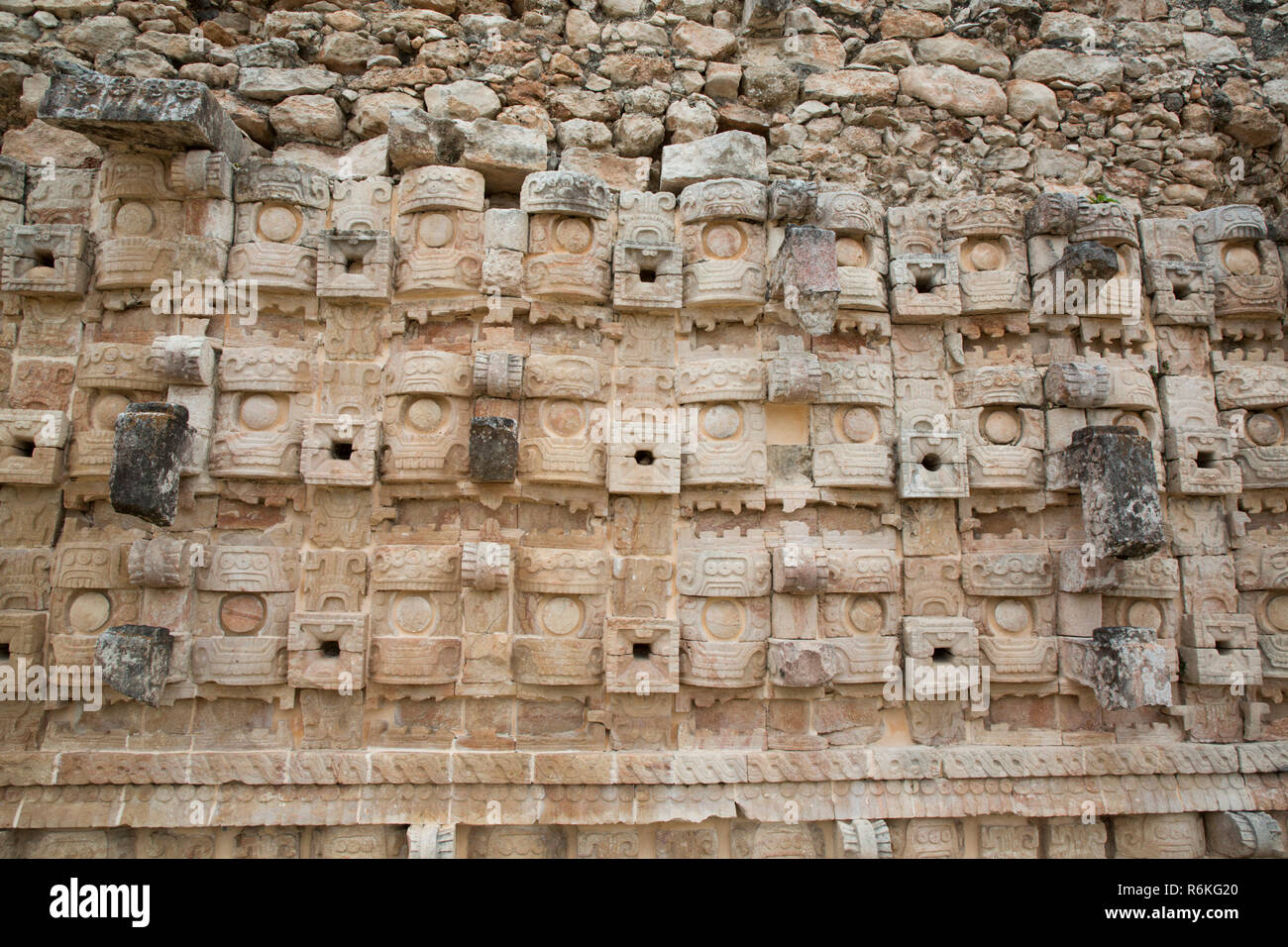 Palace of the Masks (Codz Poop), Kabah Archaeological Site, Mayan Ruins ...