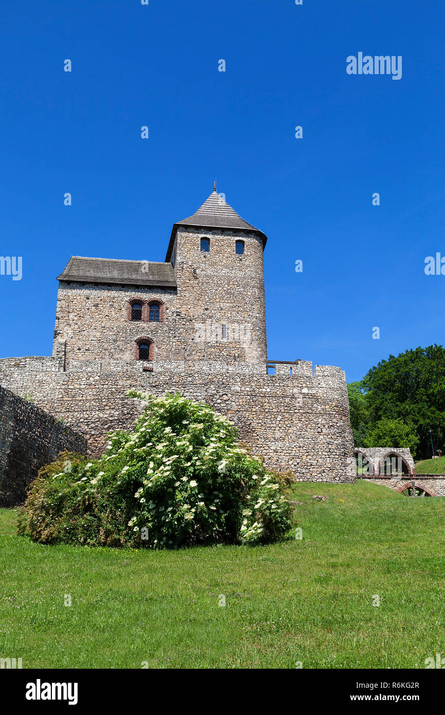 Medieval gothic castle, Bedzin Castle, Upper Silesia, Bedzin, Poland ...