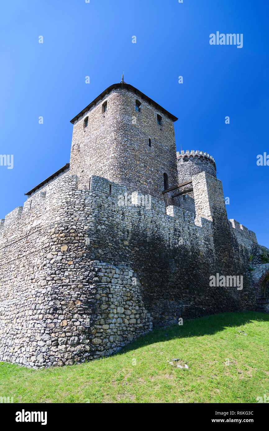 Medieval gothic castle, Bedzin Castle, Upper Silesia, Bedzin, Poland ...
