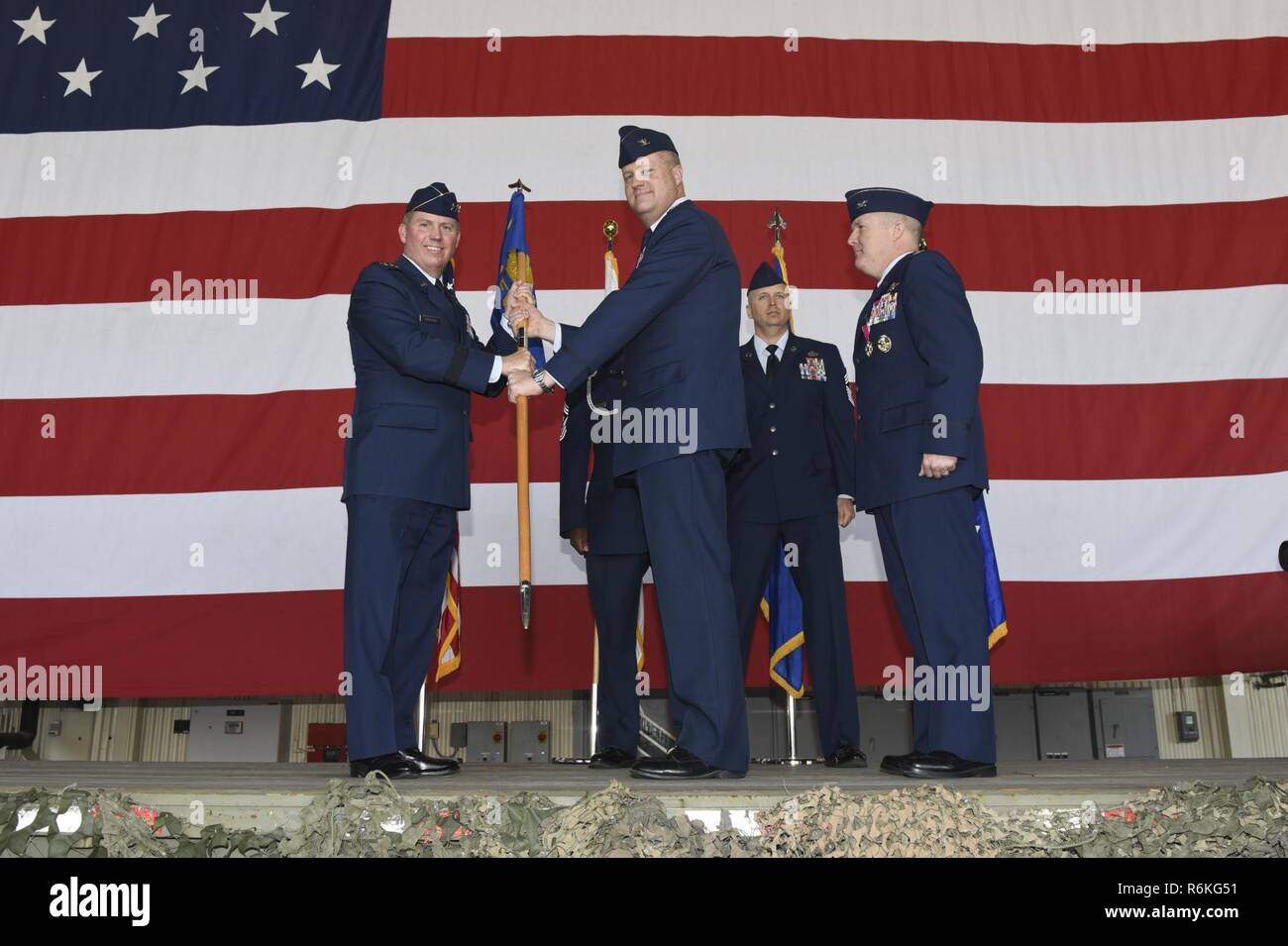 Lt. Gen. Thomas Bergeson, 7th Air Force commander, presents the 8th ...