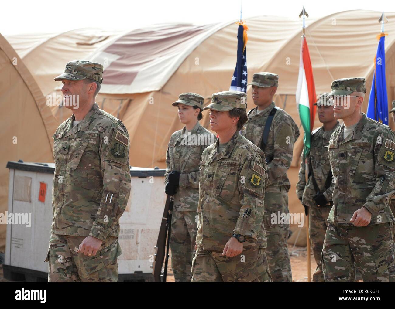 From left to right, Col. John Meiter, 409th Air Expeditionary Group ...