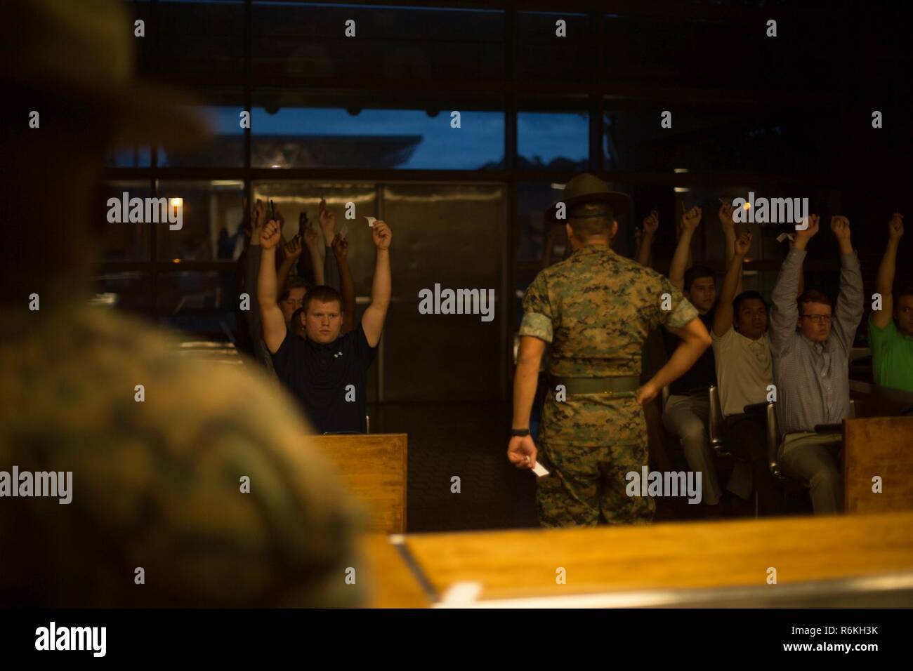 U.S. Marine Corps Staff Sgt. Nathan Salas, a drill instructor with ...