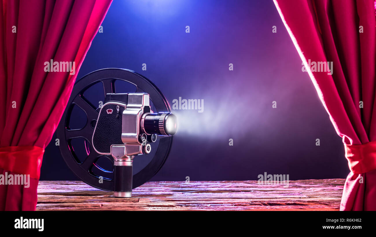 Vintage movie projector on table hi-res stock photography and images ...