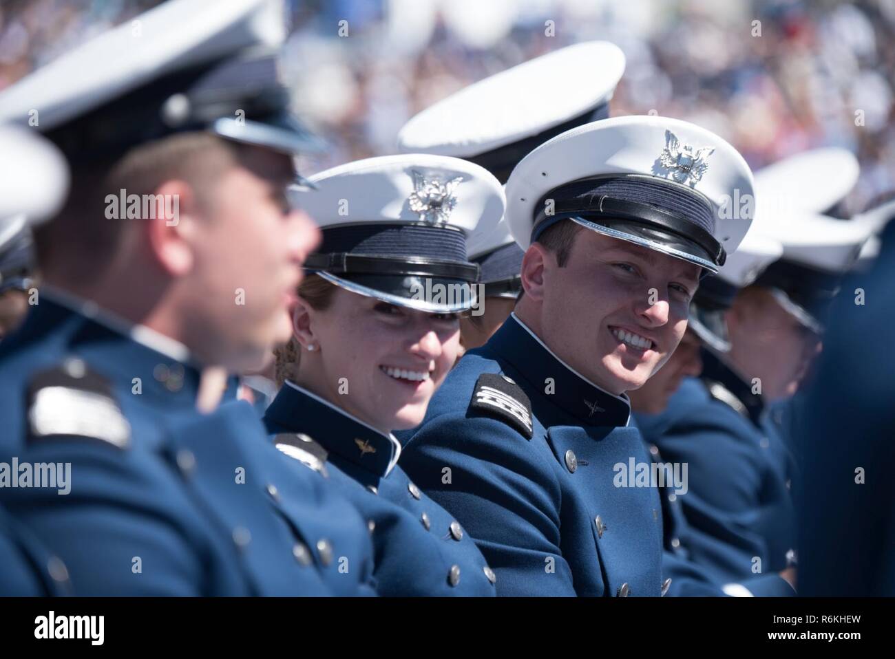 Graduating U.S. Air Force Academy Cadets, of the Class of 2017, express ...