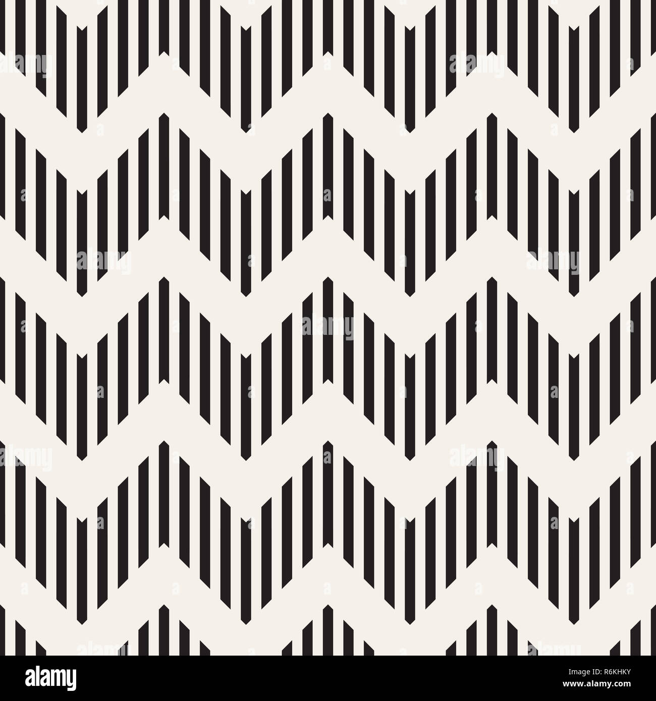Vector seamless zigzag line pattern. Abstract stylish geometric background. Repeating lattice ...
