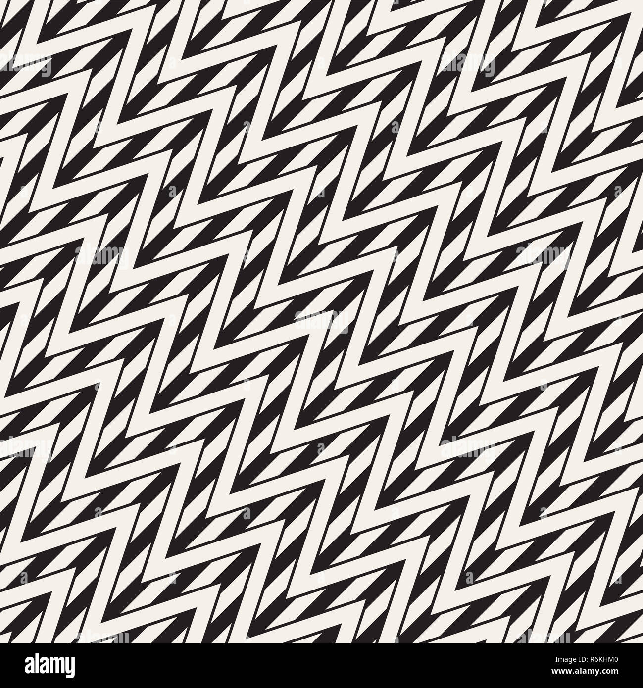 Vector Seamless Zigzag Line Pattern Abstract Stylish Geometric Background Repeating Lattice