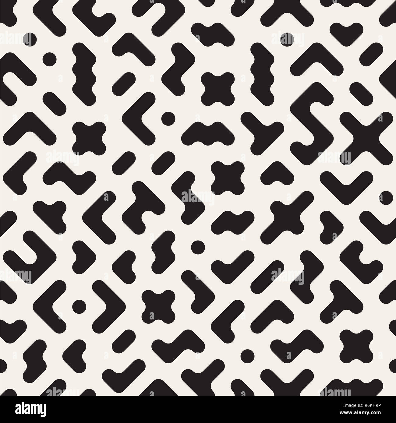 Seamless vector chaotic pattern. Randomly scattered geometric shapes ...