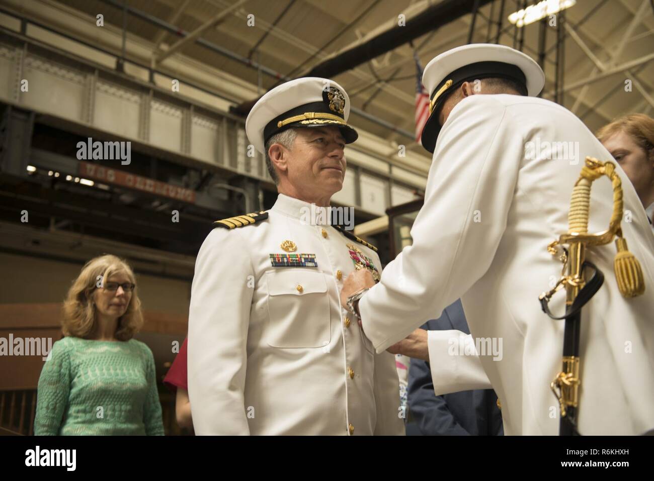WASHINGTON (May 25, 2017) Capt. Frederick F. Burgess III receives the ...