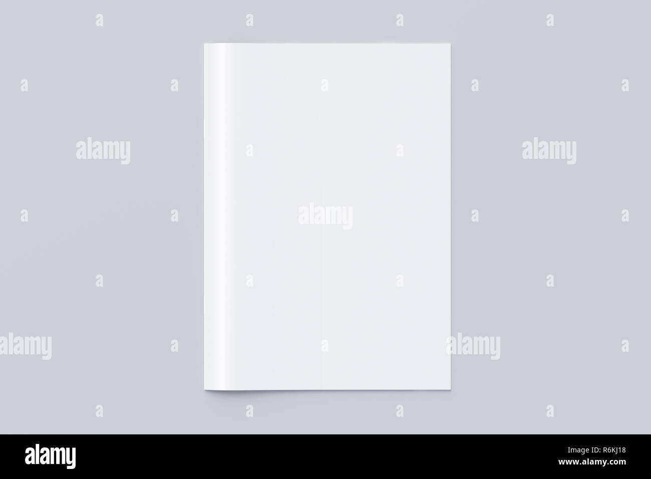 Blank vertical booklet cover on white background with clipping path ...