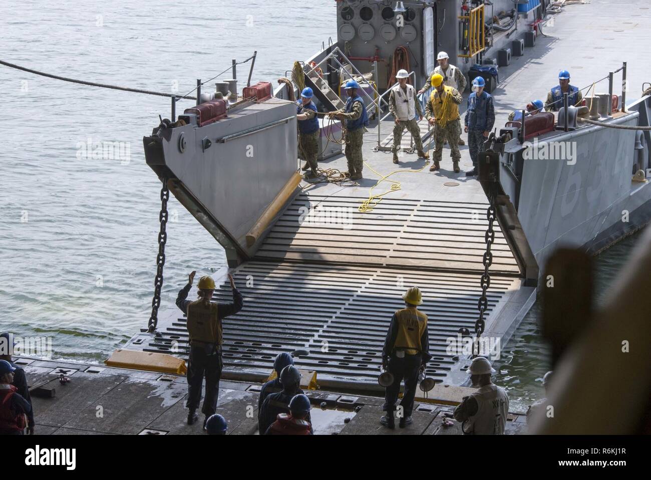 SASEBO, Japan (May 25, 2017) Sailors assigned to the amphibious assault ...