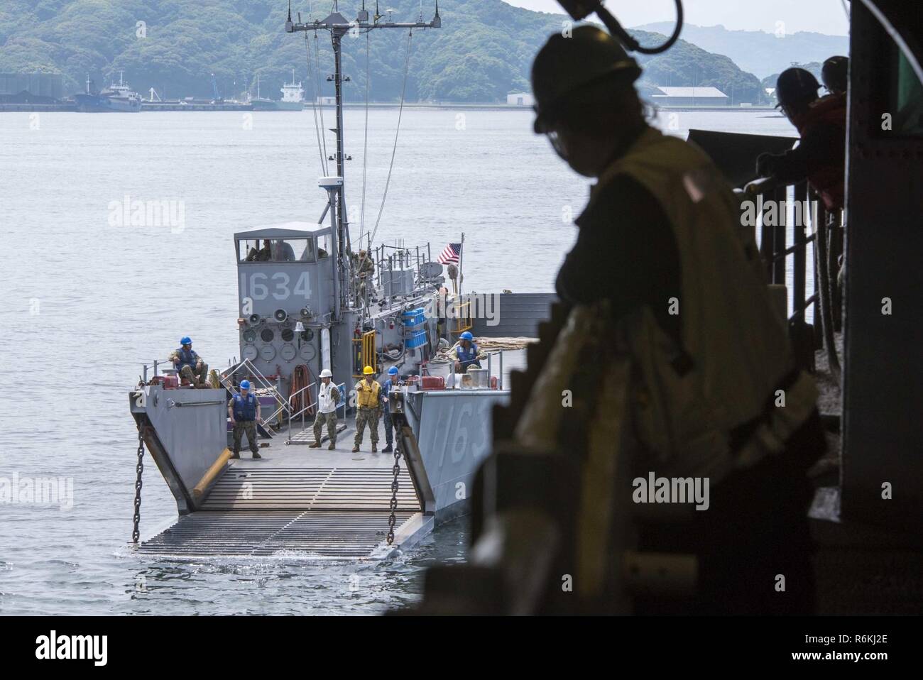 Sasebo, Japan (May 25, 2017) Landing craft utility (LCU) 1634, assigned ...