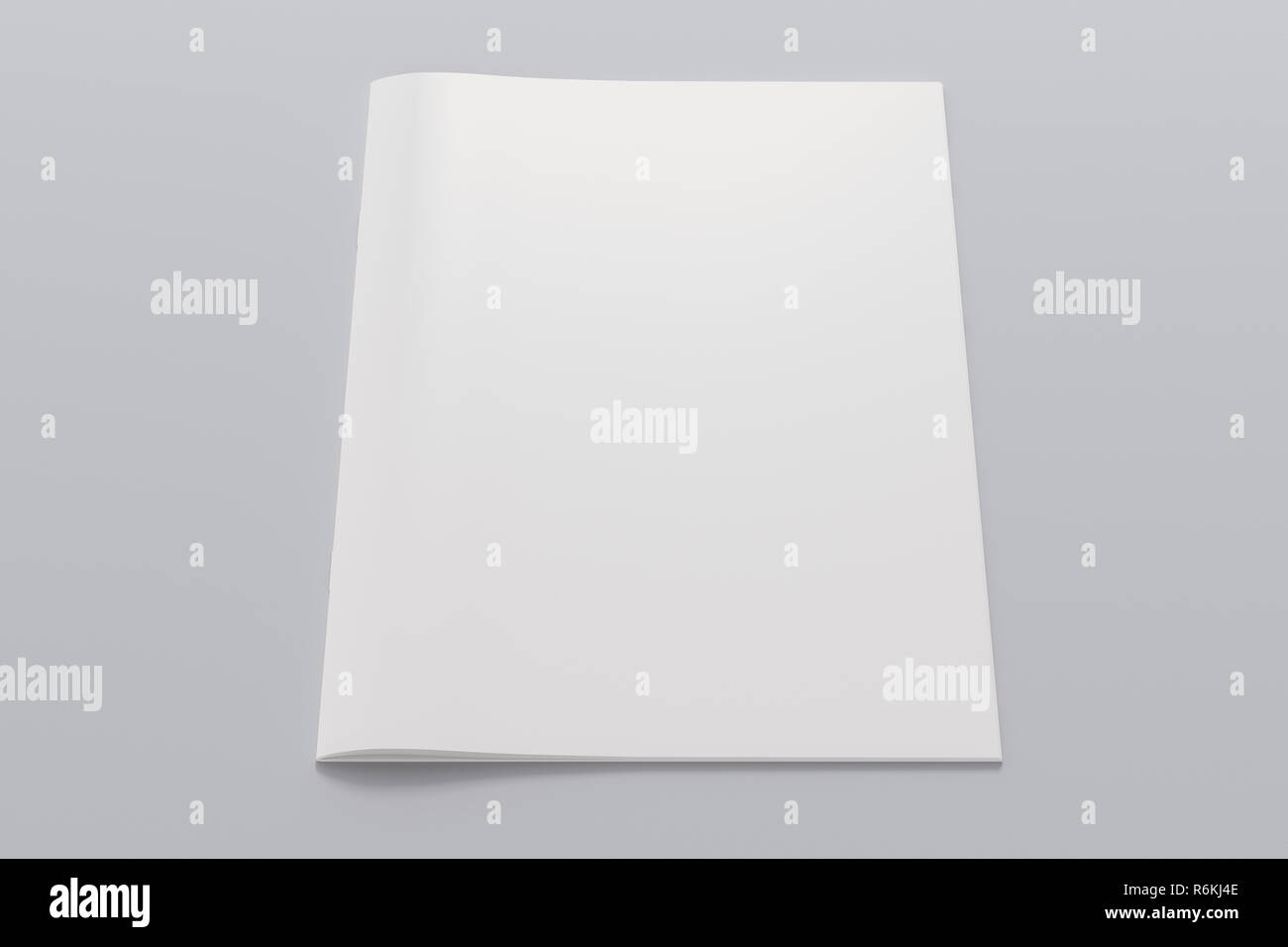 Blank vertical booklet cover on white background with clipping path ...