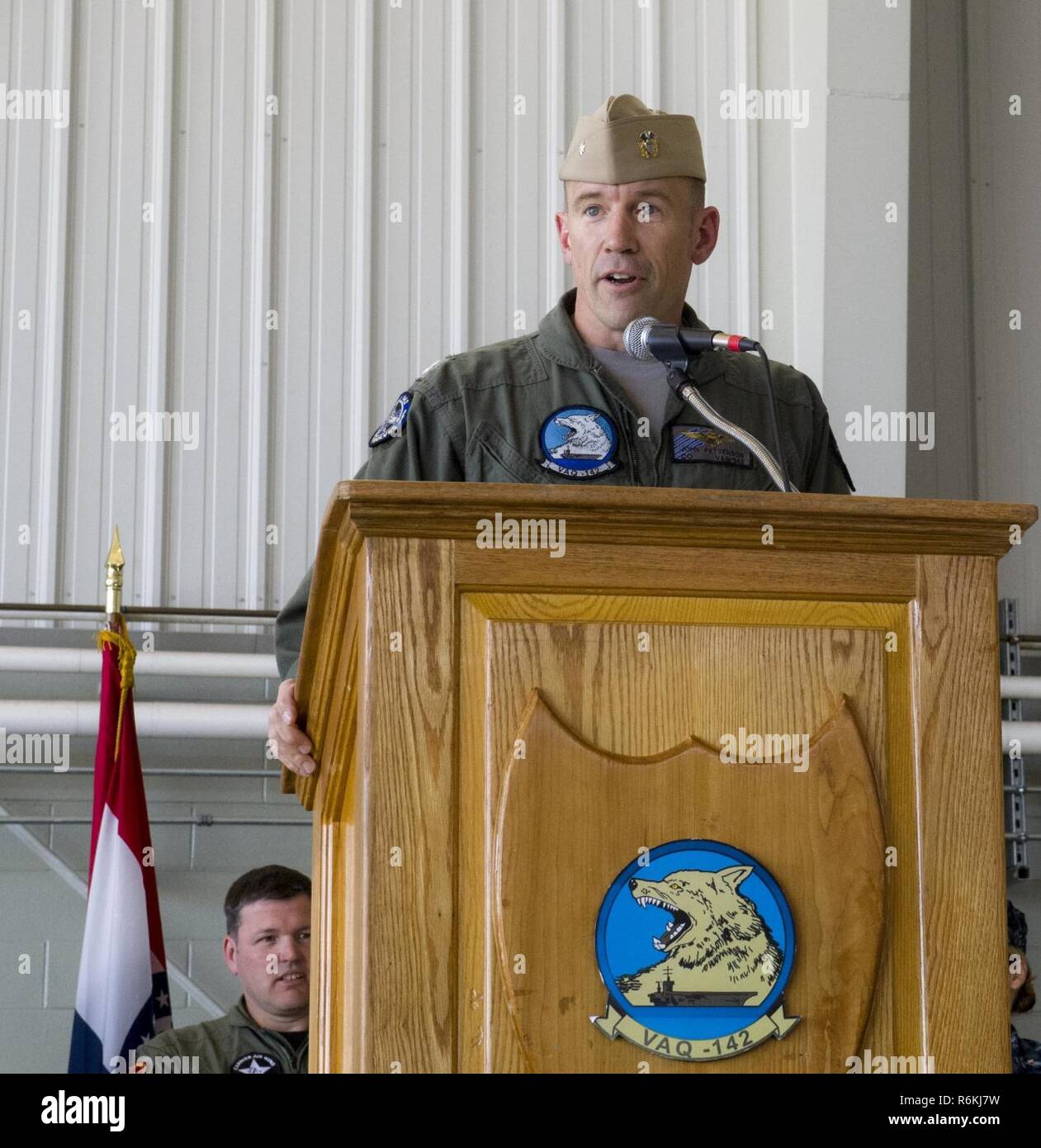 OAK HARBOR, Wash. (May 26, 2017) Cmdr. John Patterson delivers his ...