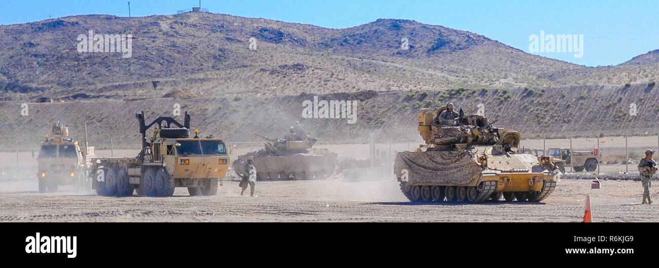 Tactical vehicles from the 155th Armored Brigade Combat Team ...
