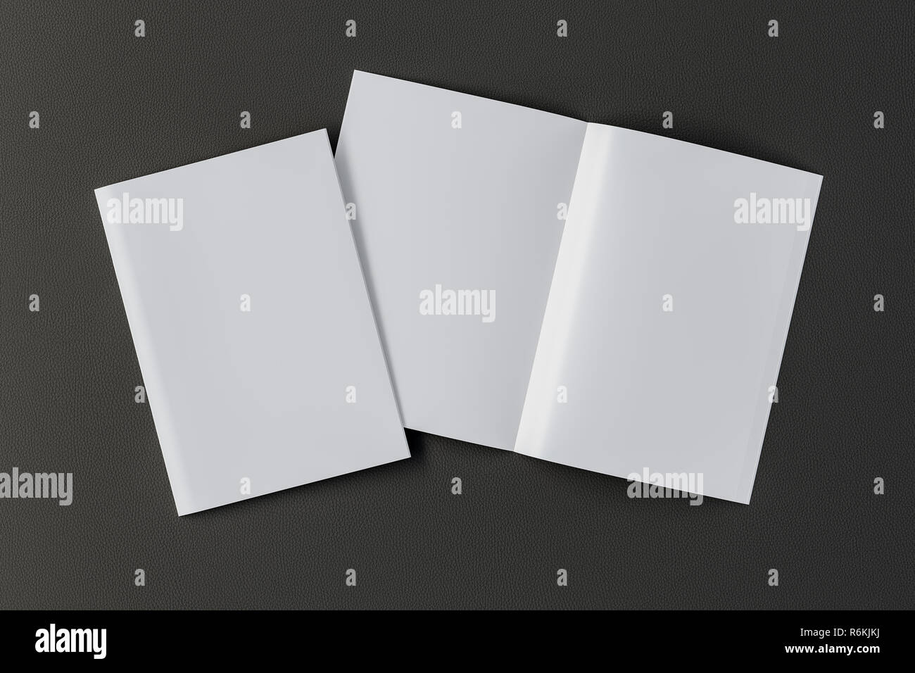 Blank booklet on black background with clipping path around booklets ...