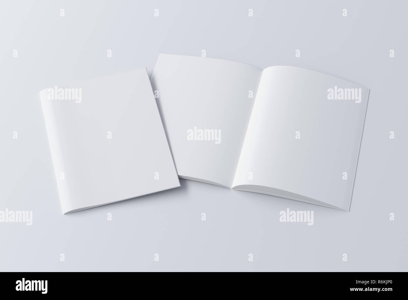 Blank booklet on white background with clipping path around booklets ...