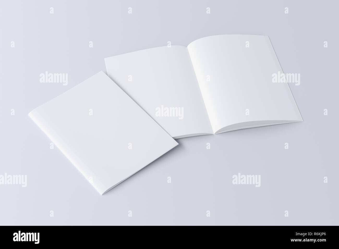 Blank booklet on white background with clipping path around booklets ...