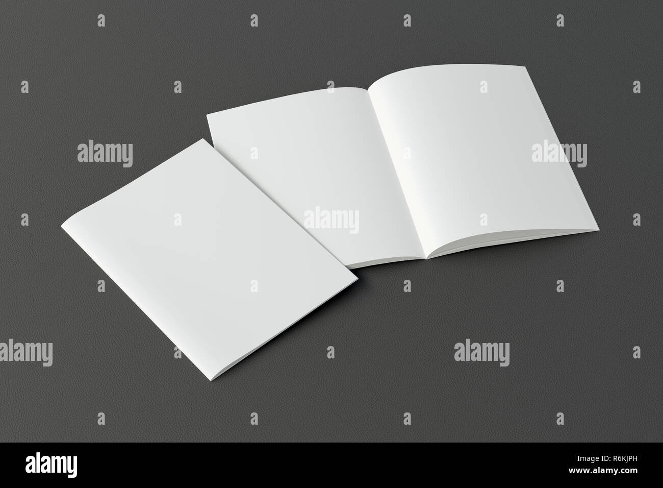 Blank booklet on black background with clipping path around booklets ...