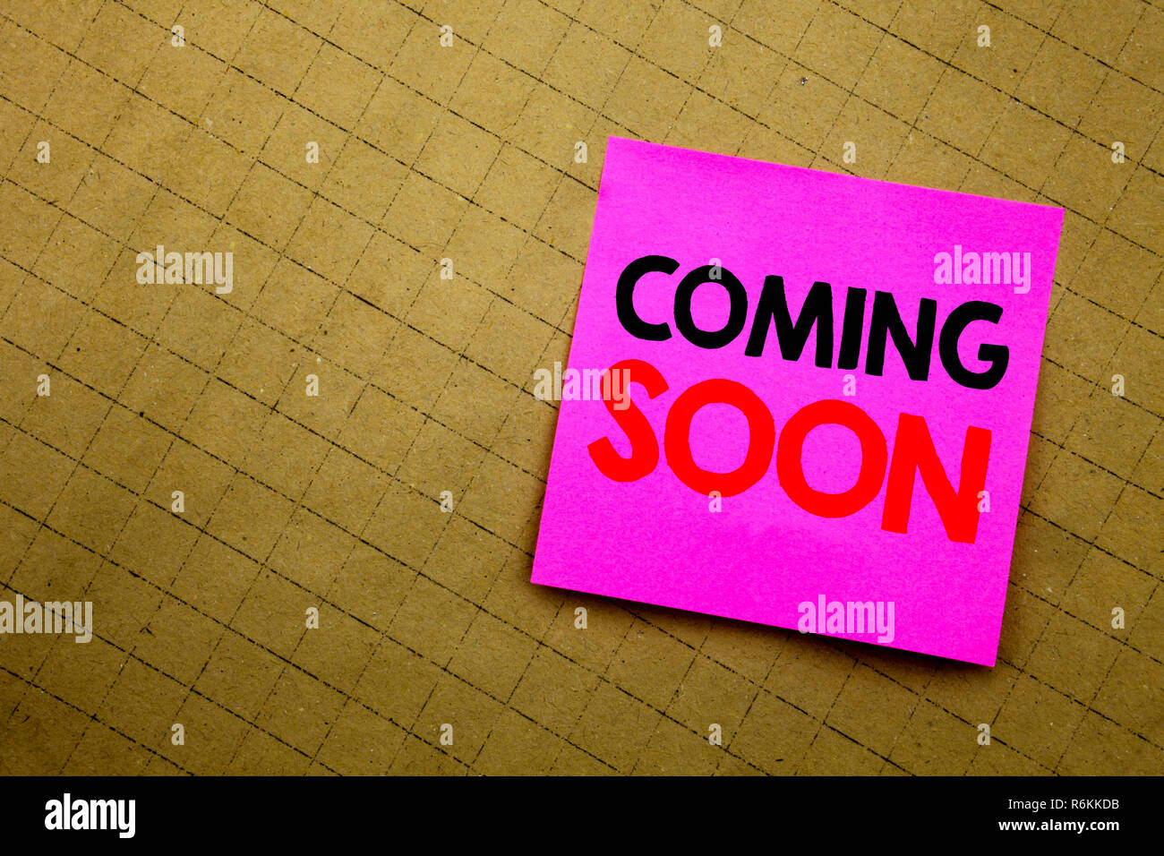 Handwritten text caption showing Coming Soon. Business concept writing ...