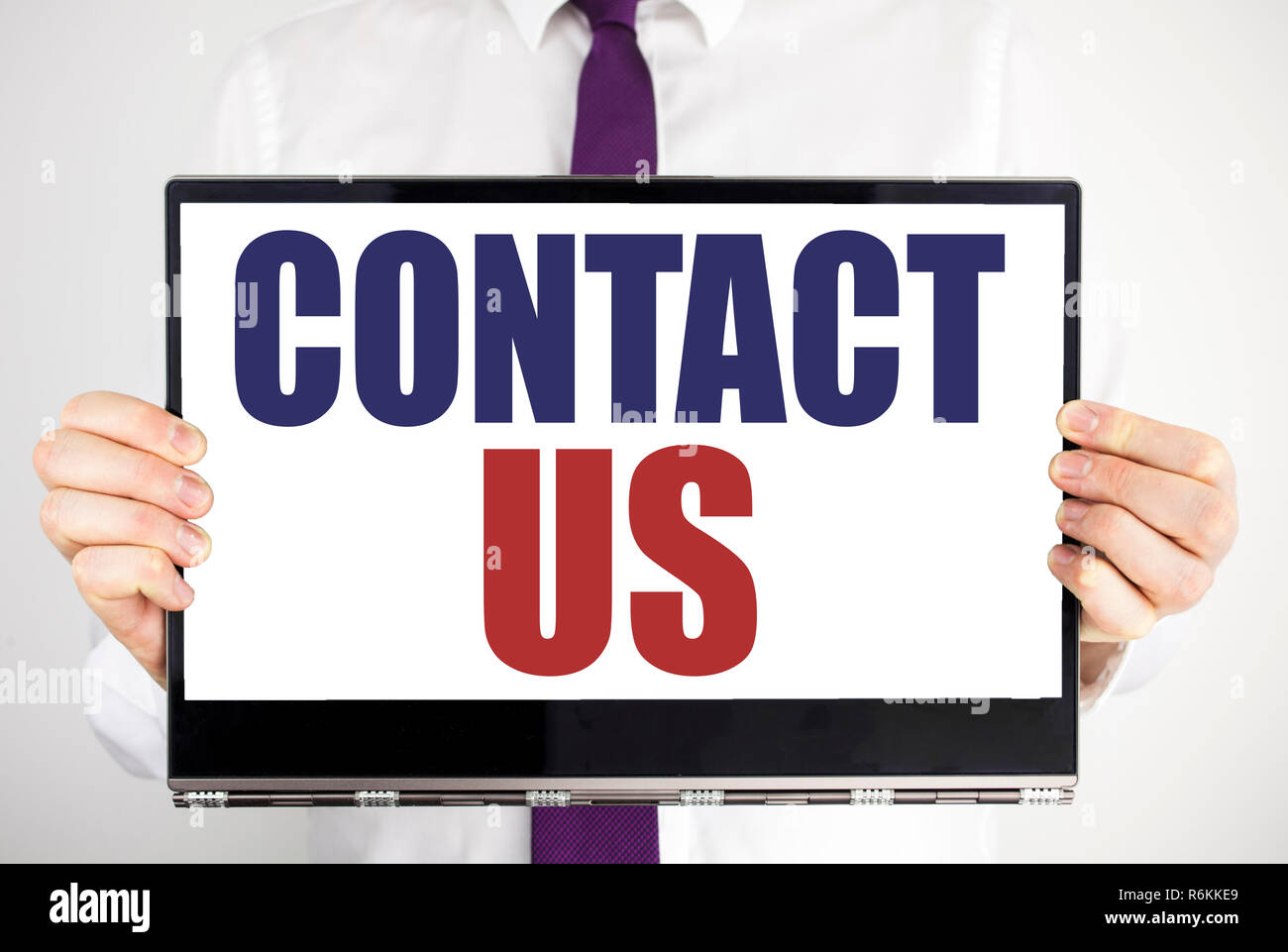 Word, writing Contact Us. Business concept for Customer Support Written ...