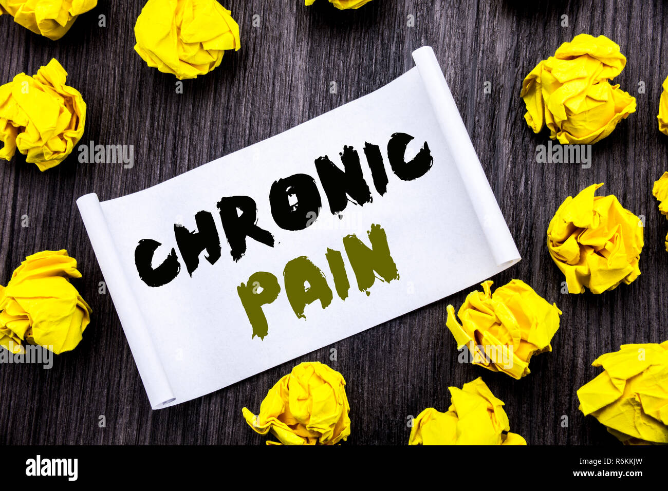 Writing text showing Chronic Pain. Business concept for Feeling Bad ill ...