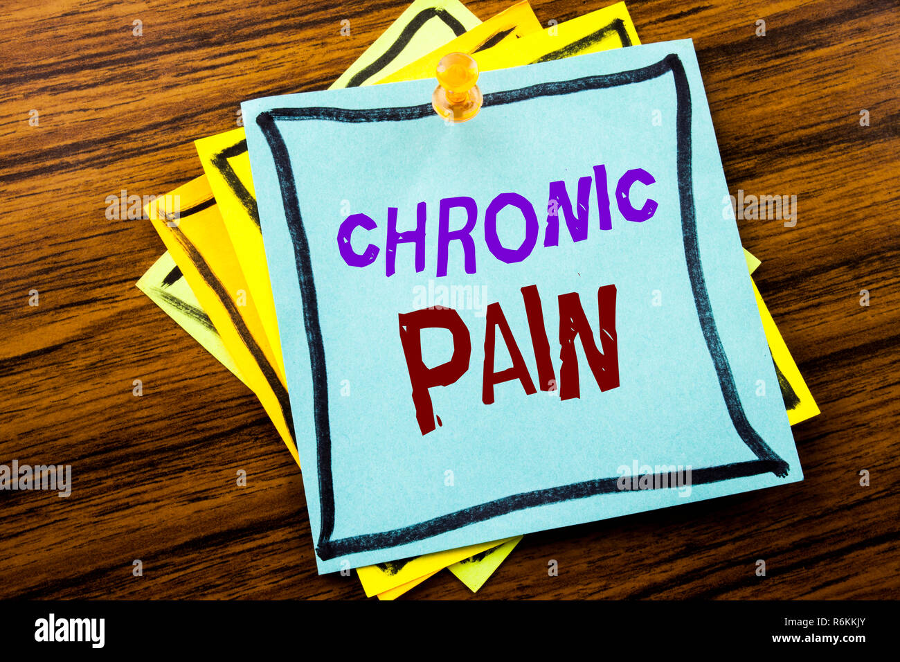 Writing text showing Chronic Pain. Business concept for Feeling Bad ill ...