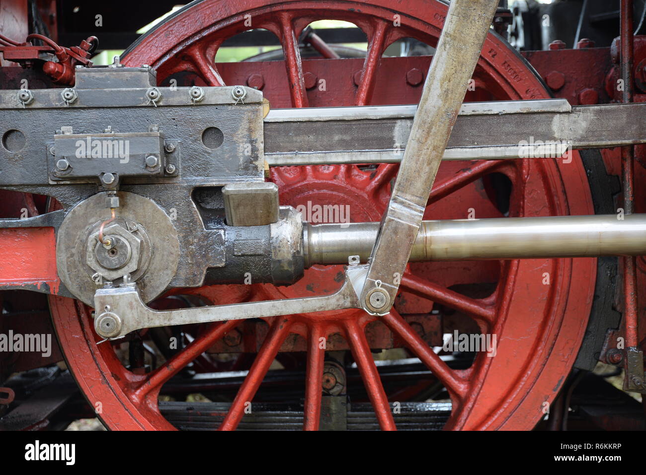 wheels of a steam locomotive Stock Photo - Alamy