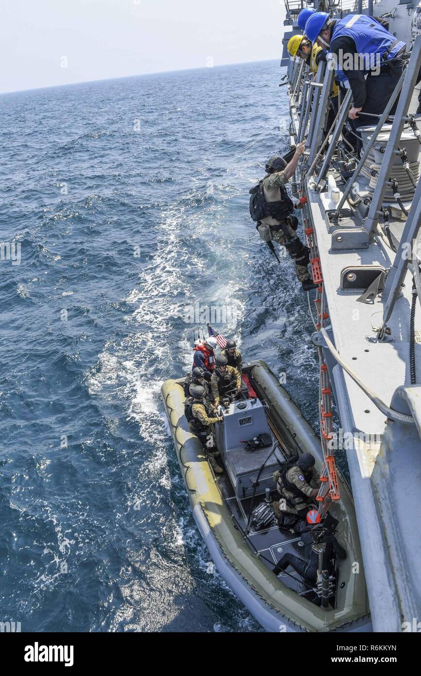 WESTERN PACIFIC (May 22, 2017) Members of the visit, board, search and ...