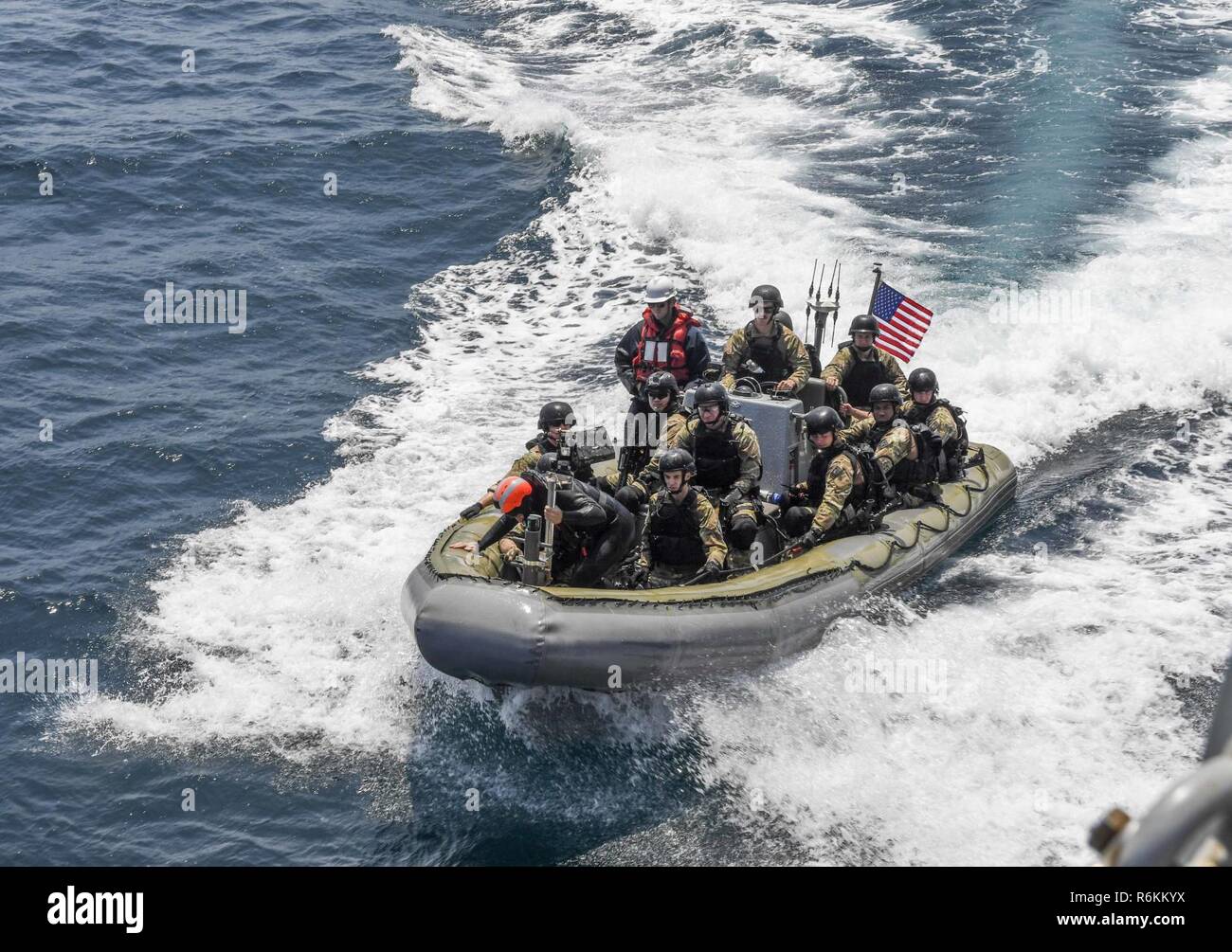 WESTERN PACIFIC (May 22, 2017) Members of the visit, board, search and ...