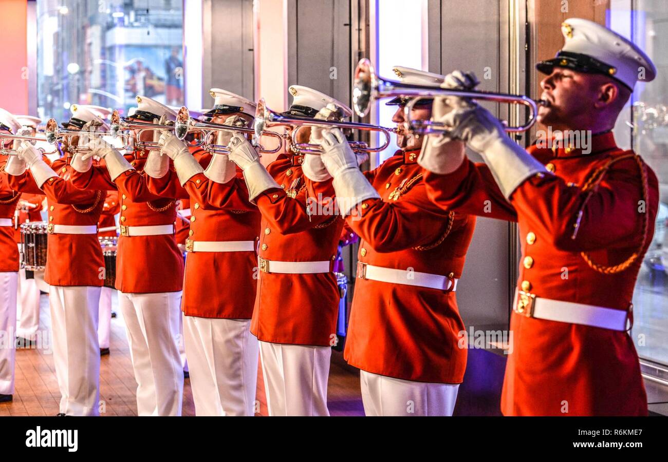 Marines with the U.S. Marine Drum & Bugle Corps, “The Commandant’s Own ...