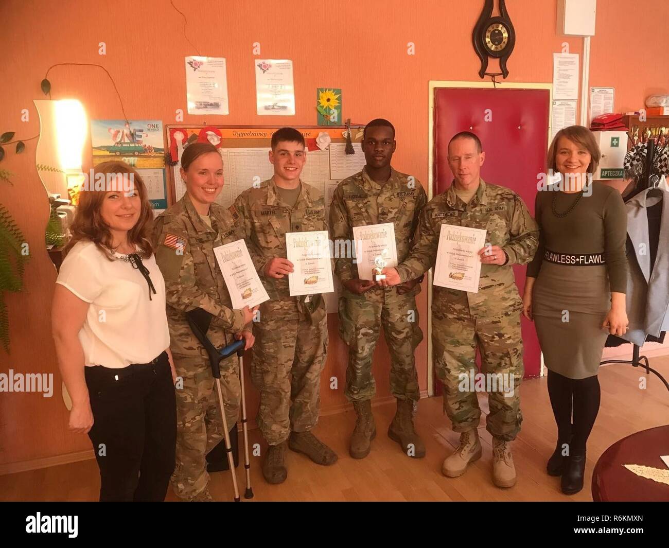 Sgt. Kayla Otting (from left), Spc. Austin Martel, Pfc. Darren Rowe and ...