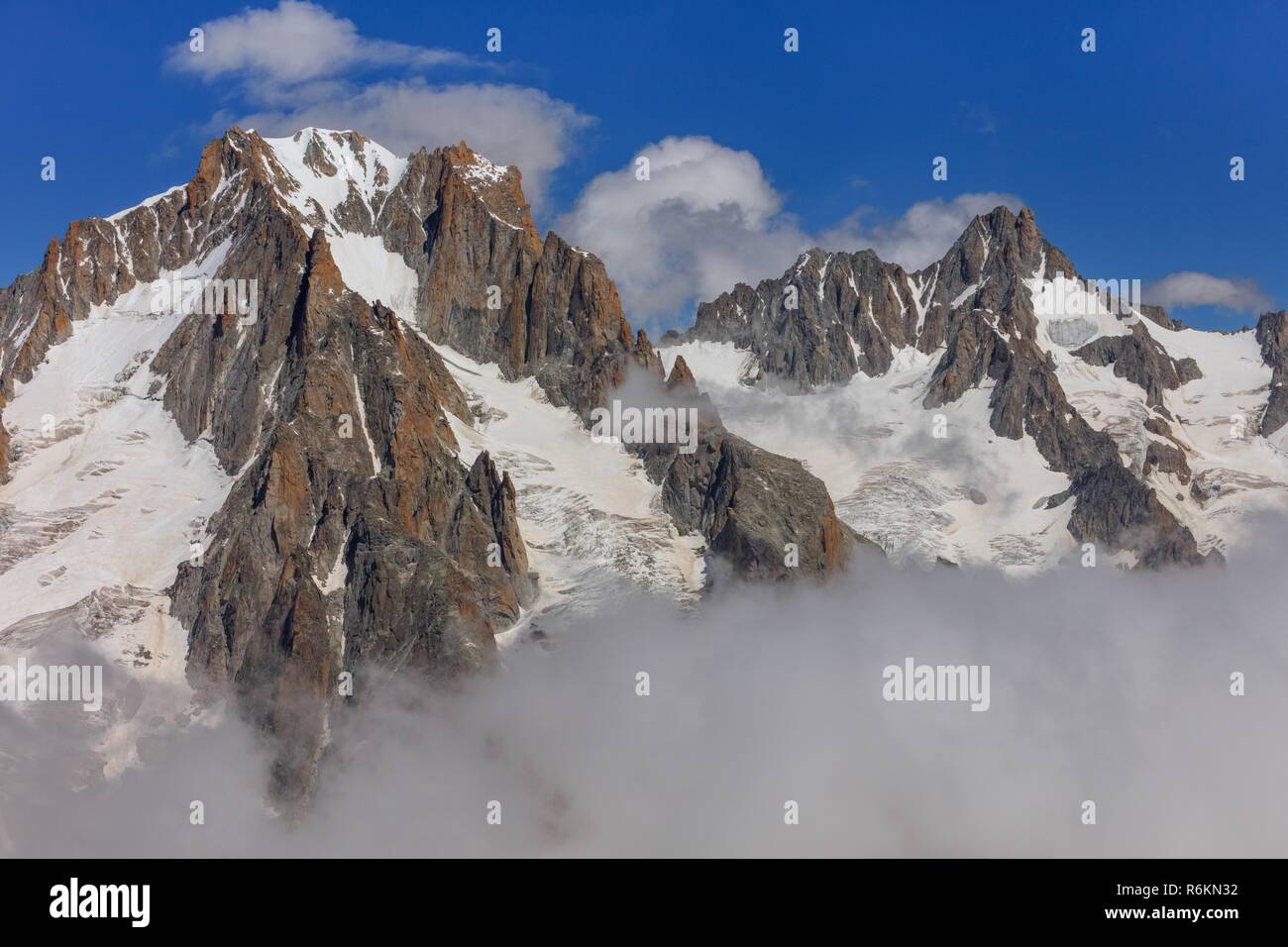 France french alps alpine mont blanc massif mountain vista hi-res stock ...