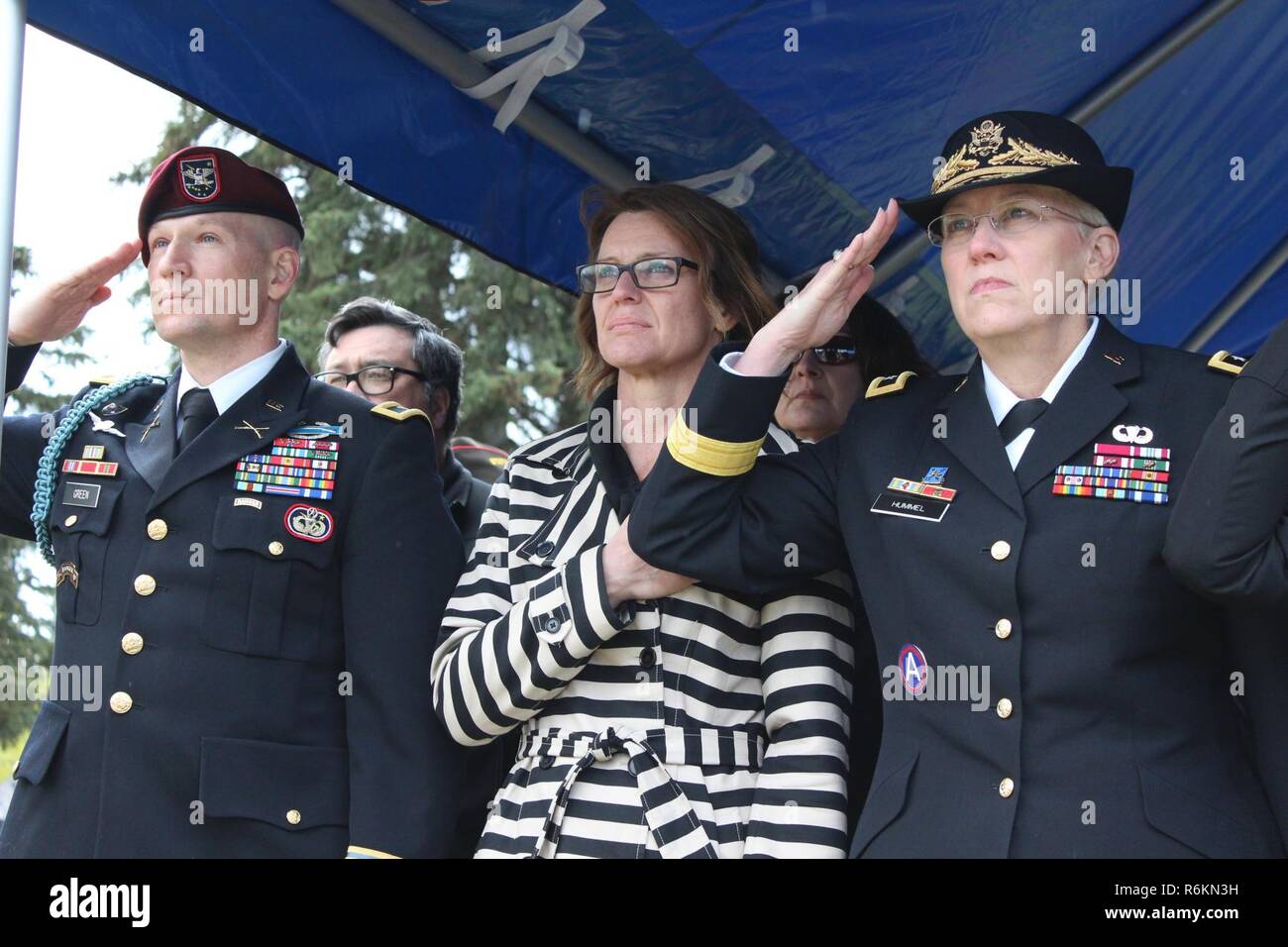U.S. Army Alaska Chief of Staff Col. Scott Green, his wife, Karla Green ...
