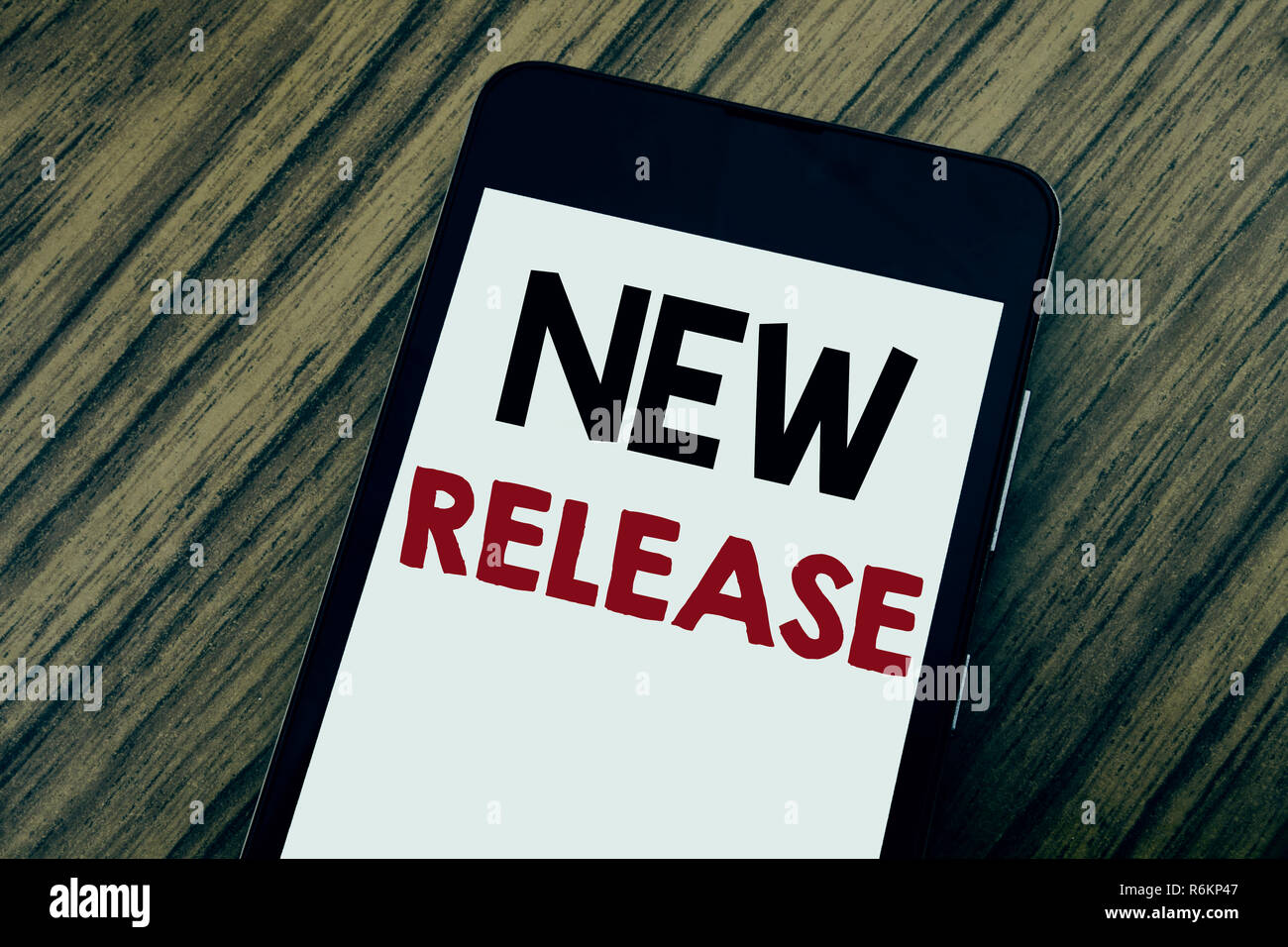 New Release card isolated on white background Stock Photo - Alamy