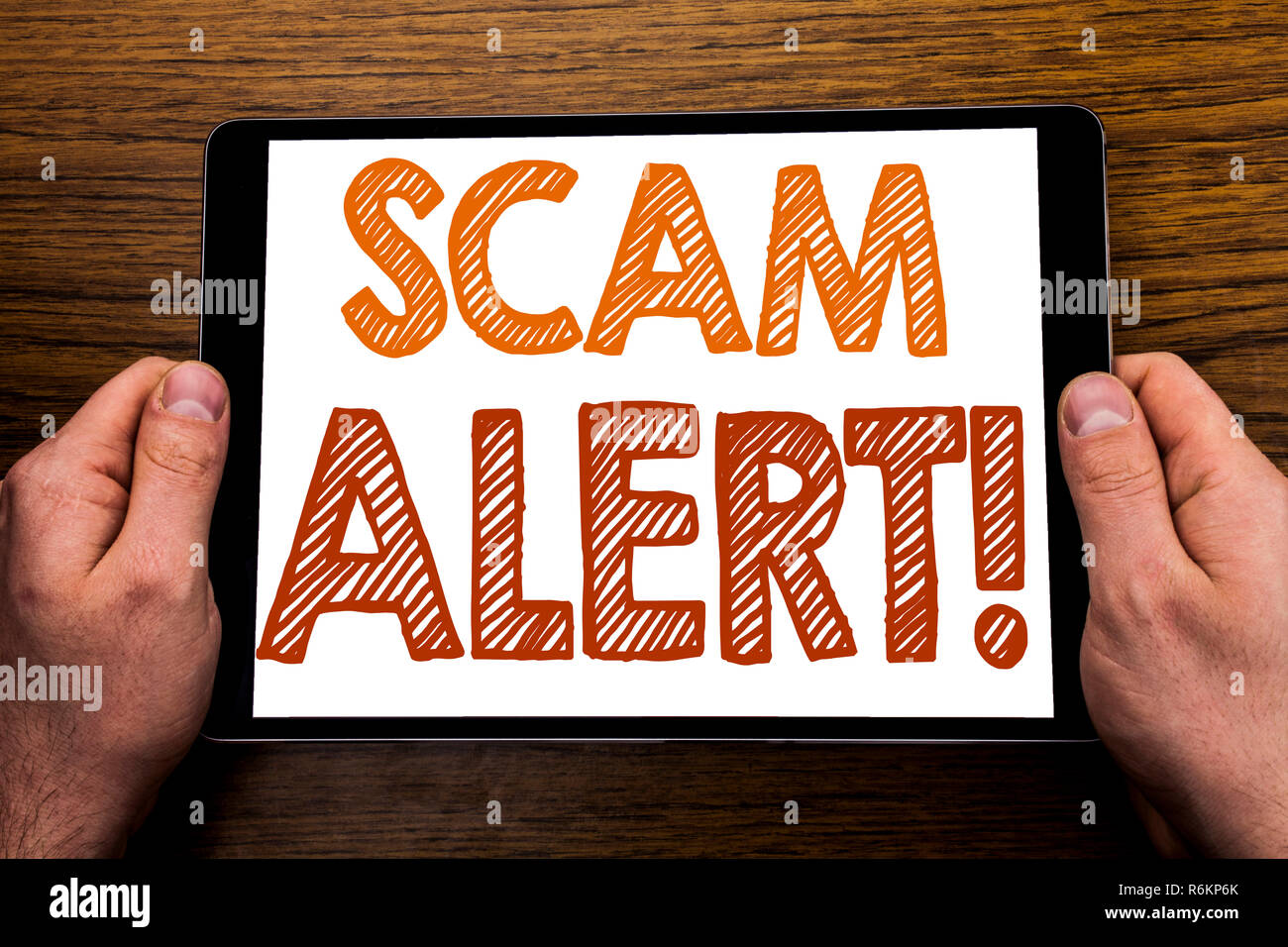 Hand writing text caption Scam Alert. Business concept for Fraud ...