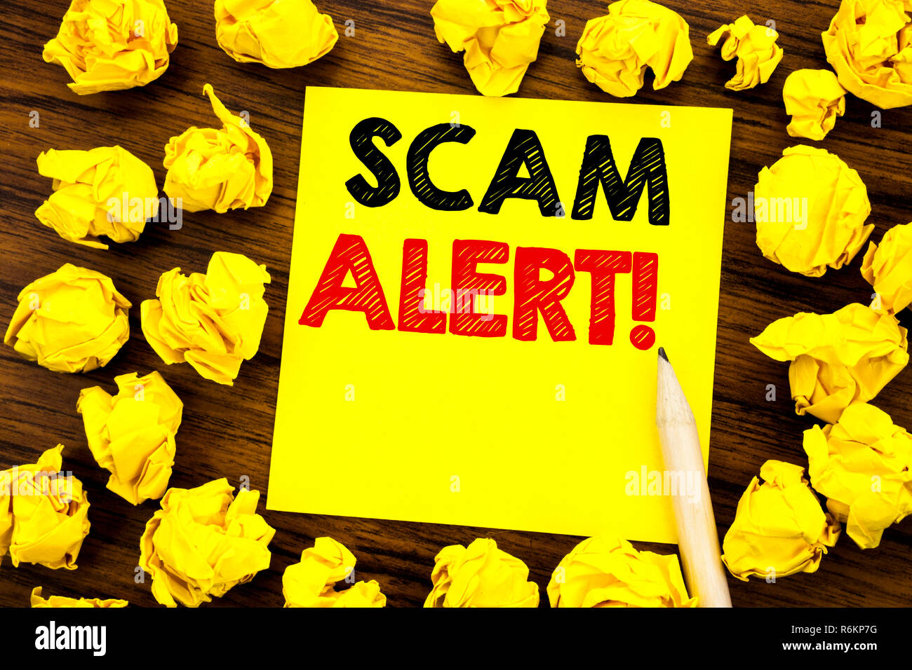 Writing text showing Scam Alert. Business concept for Fraud Warning ...