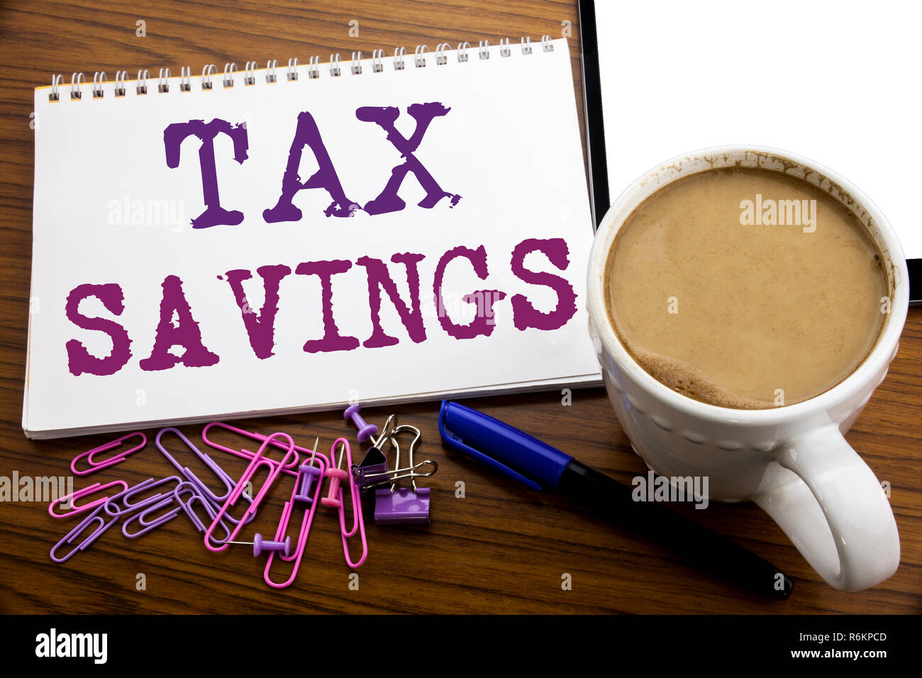 Hand writing text caption inspiration showing Tex Savings . Business ...
