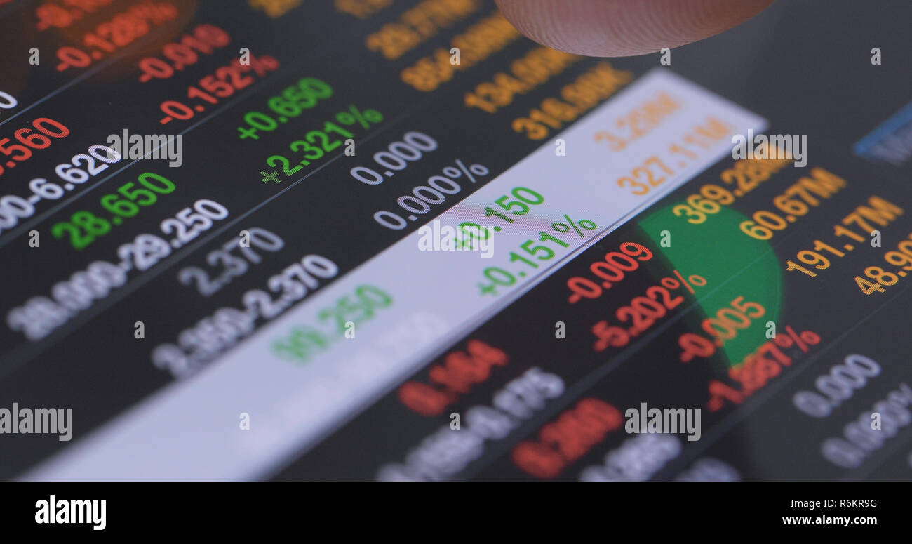 Stock market data analysis Stock Photo - Alamy