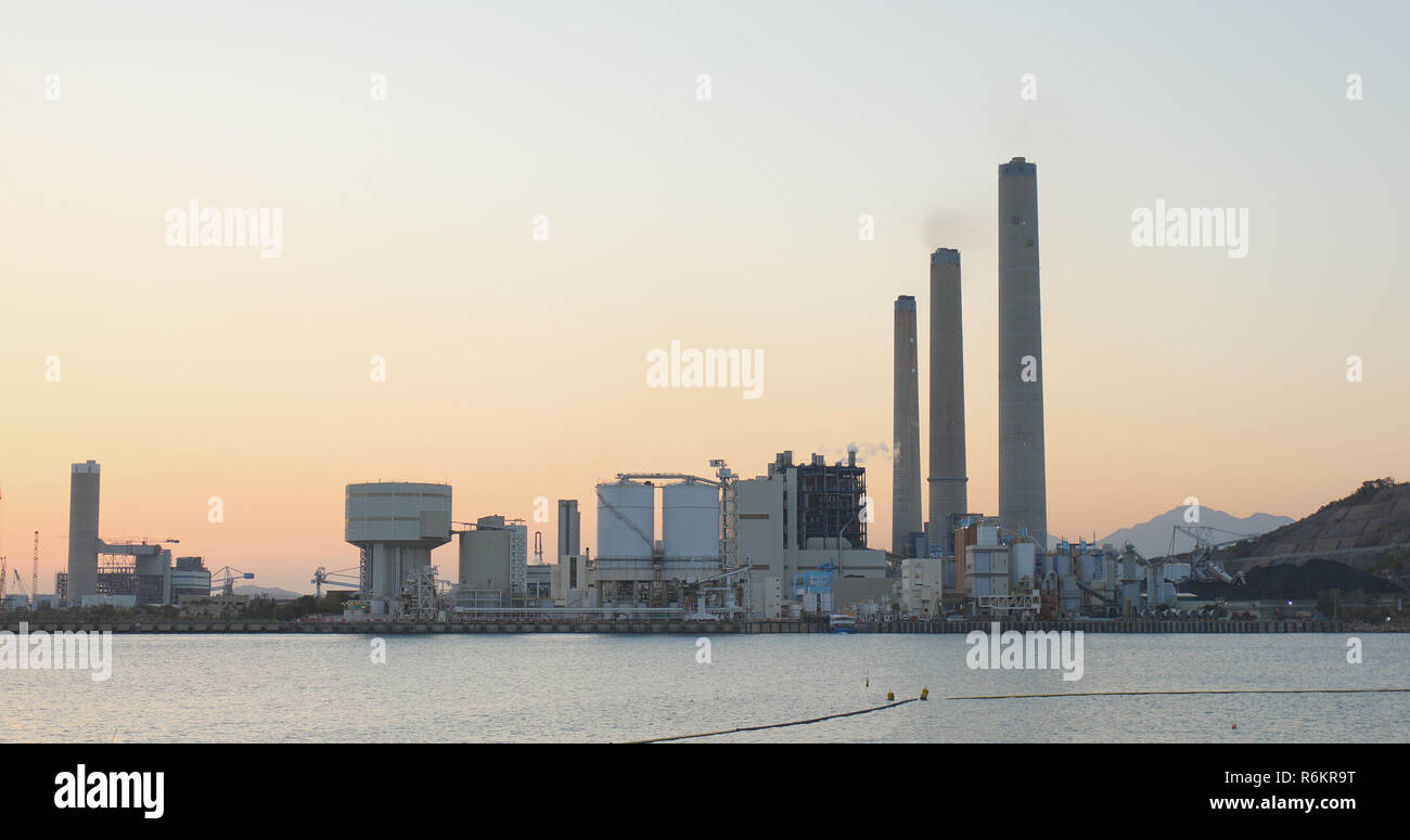 Power station in Hong Kong city Stock Photo - Alamy