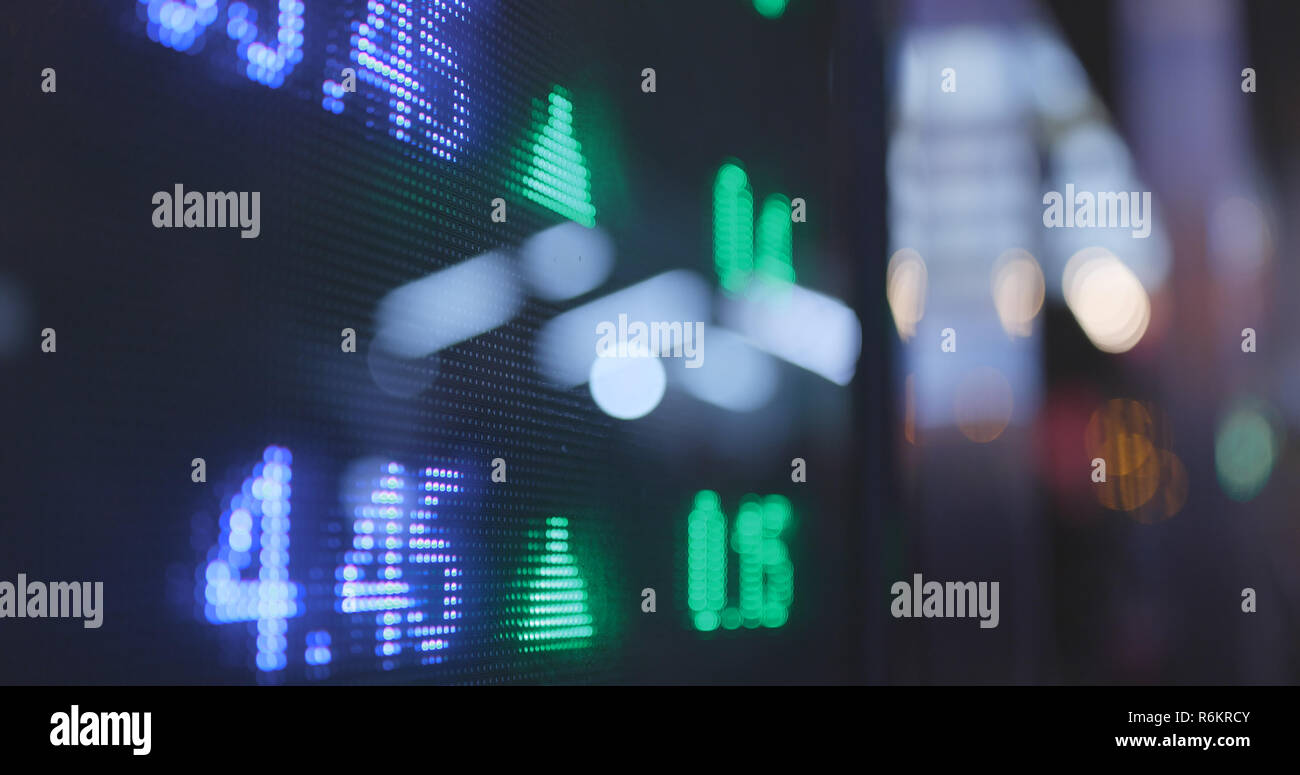 Stock market display in the city Stock Photo - Alamy