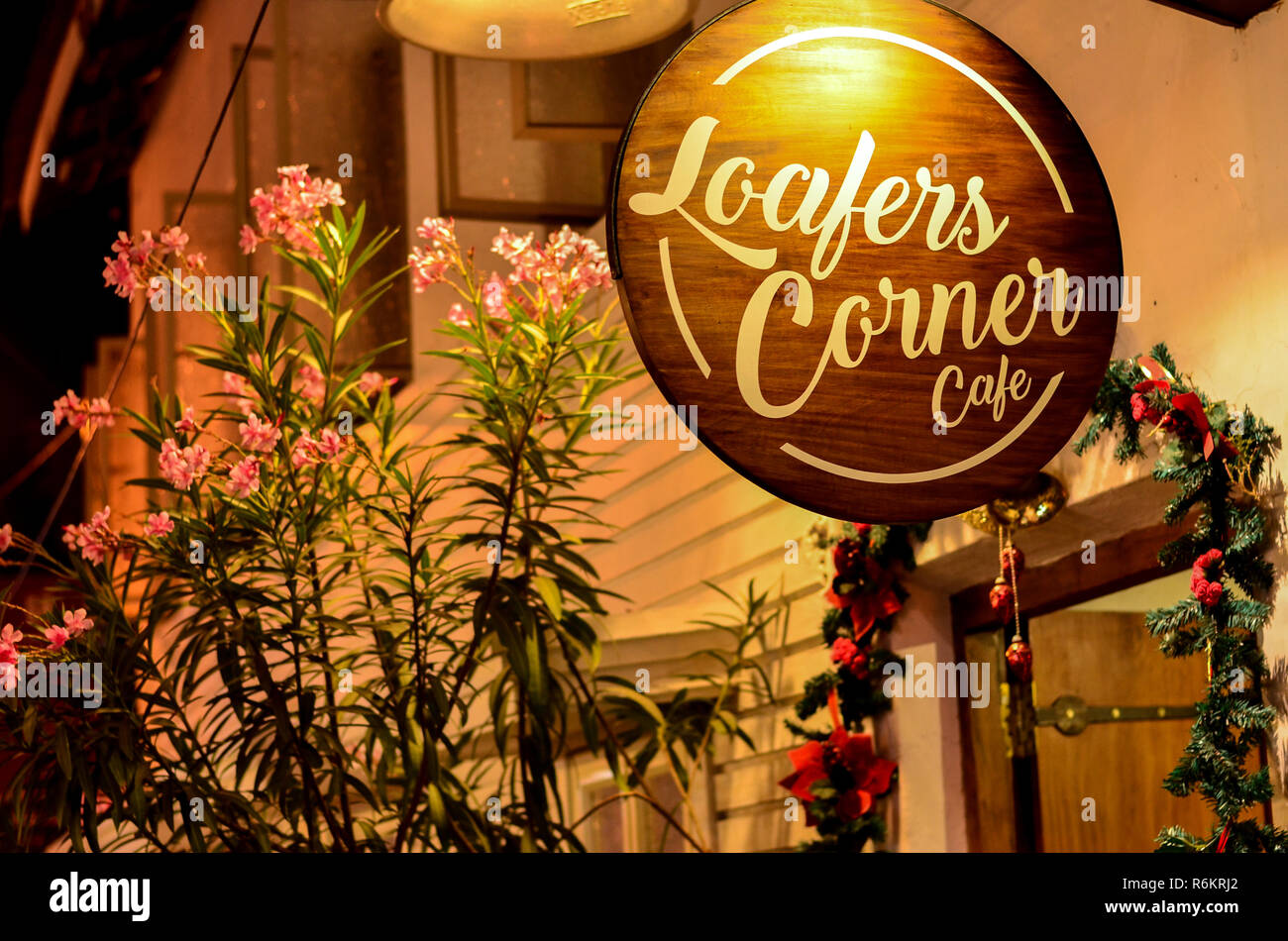 Kerala, India, 2019. Loafers Corner Cafe at Fort Kochi Stock Photo - Alamy