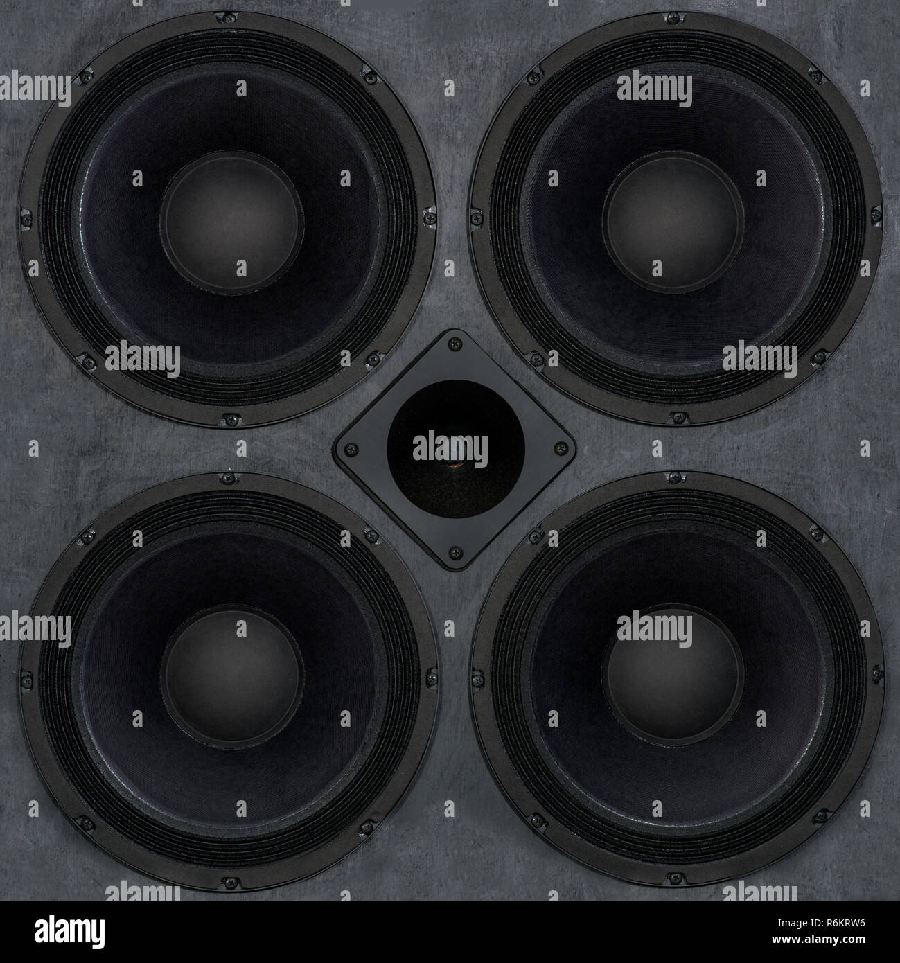 4 square loudspeakers as texture Stock Photo - Alamy