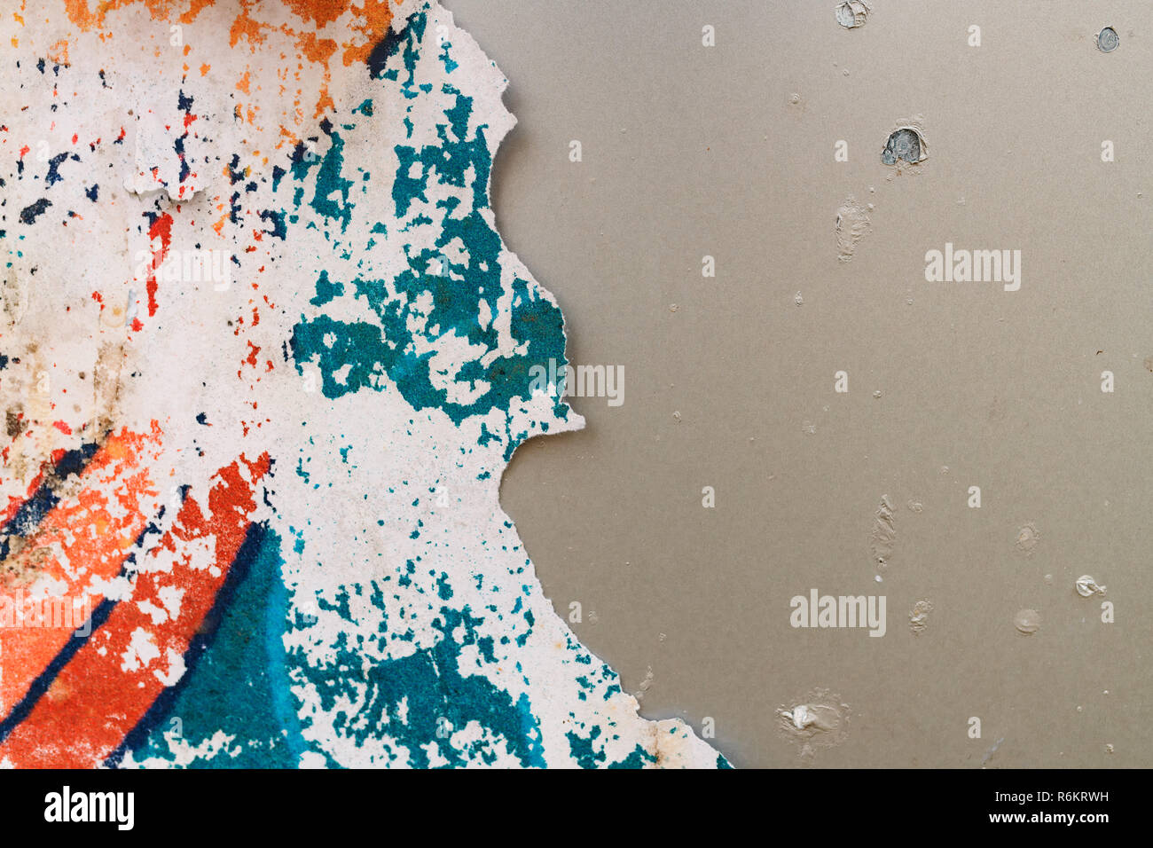 Torn billboard poster paper pattern texture as background Stock Photo ...